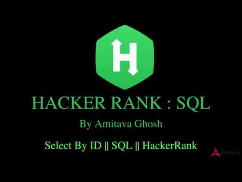 Select By Id Sql Hackerrank Youtube