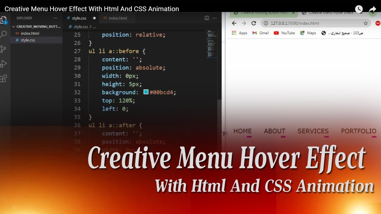 Creative Menu Hover Effect With Html And Css Animation Developer