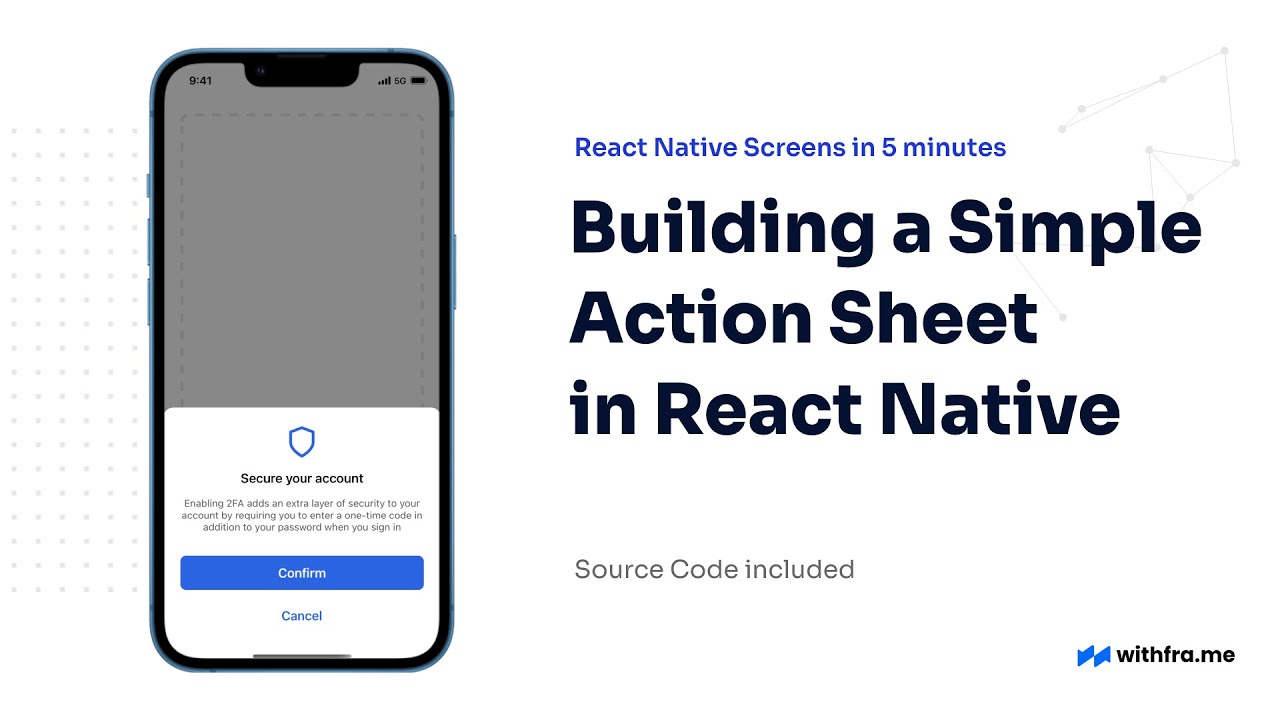 9 Building A Simple Action Sheet In React Native Youtube