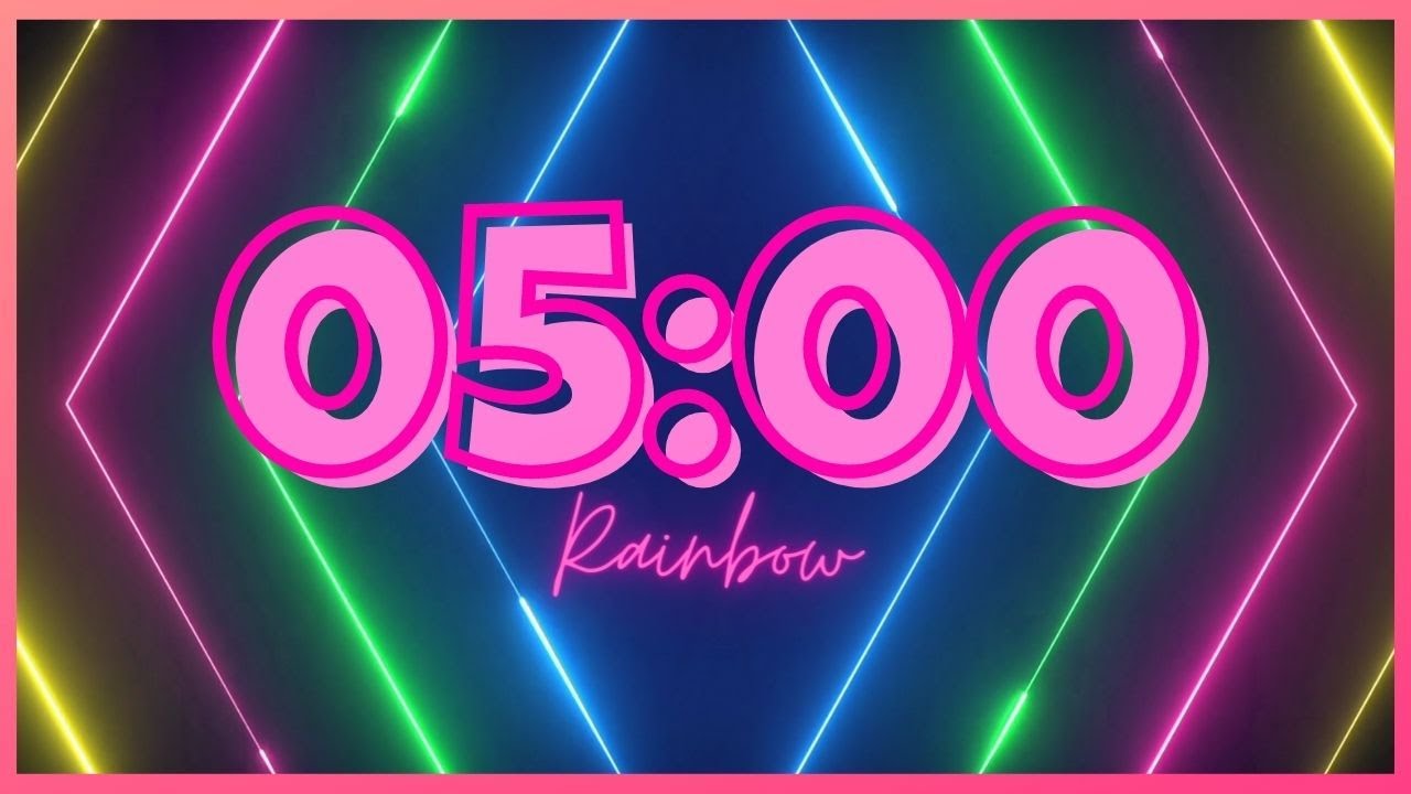 5 Minute Timer With Music Rainbow Love Classroom Happy Youtube