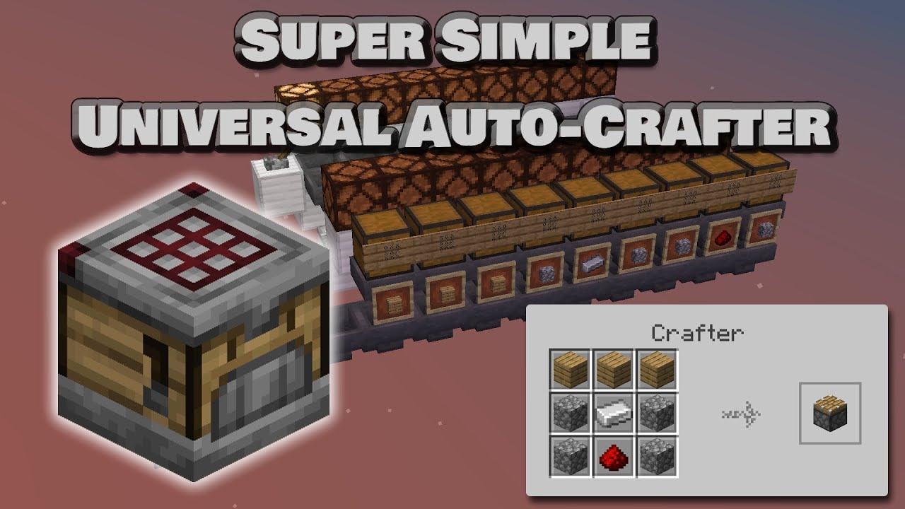 Extremely Simple Universal Auto Crafter Minecraft 1 21 Youtube
