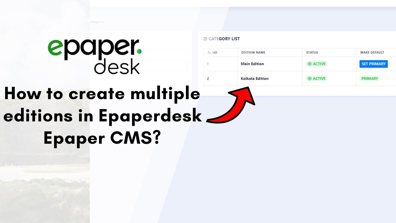 How To Create Multiple Editions In Epaperdesk Epaper Cms Youtube