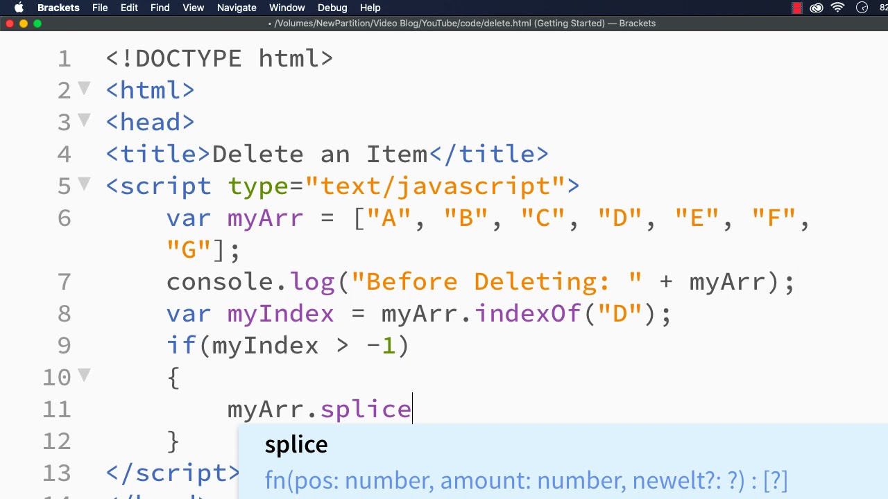 Remove First Item From Array Javascript Splice Design Talk