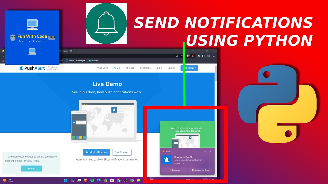 Send Desktop Notifications Using Python рџ Youtube