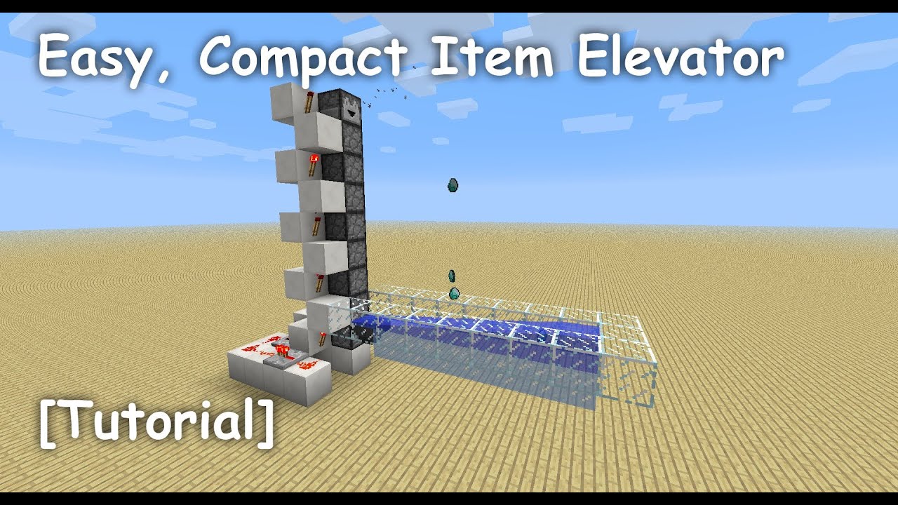 Easy Compact Item Elevator Tutorial Minecraft 1 5 Youtube