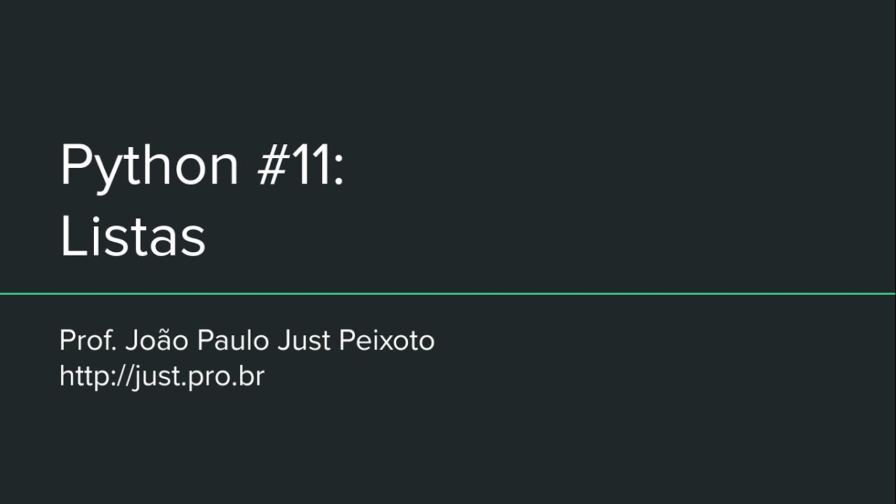 Python 11 Listas Youtube