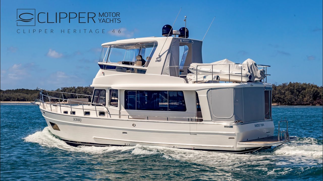Clipper Heritage 46 Clipper Motor Yachts Australia Youtube