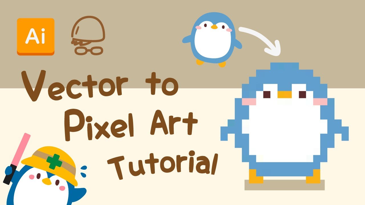 From Vector To Pixel Art In Illustrator L Tutorial Youtube
