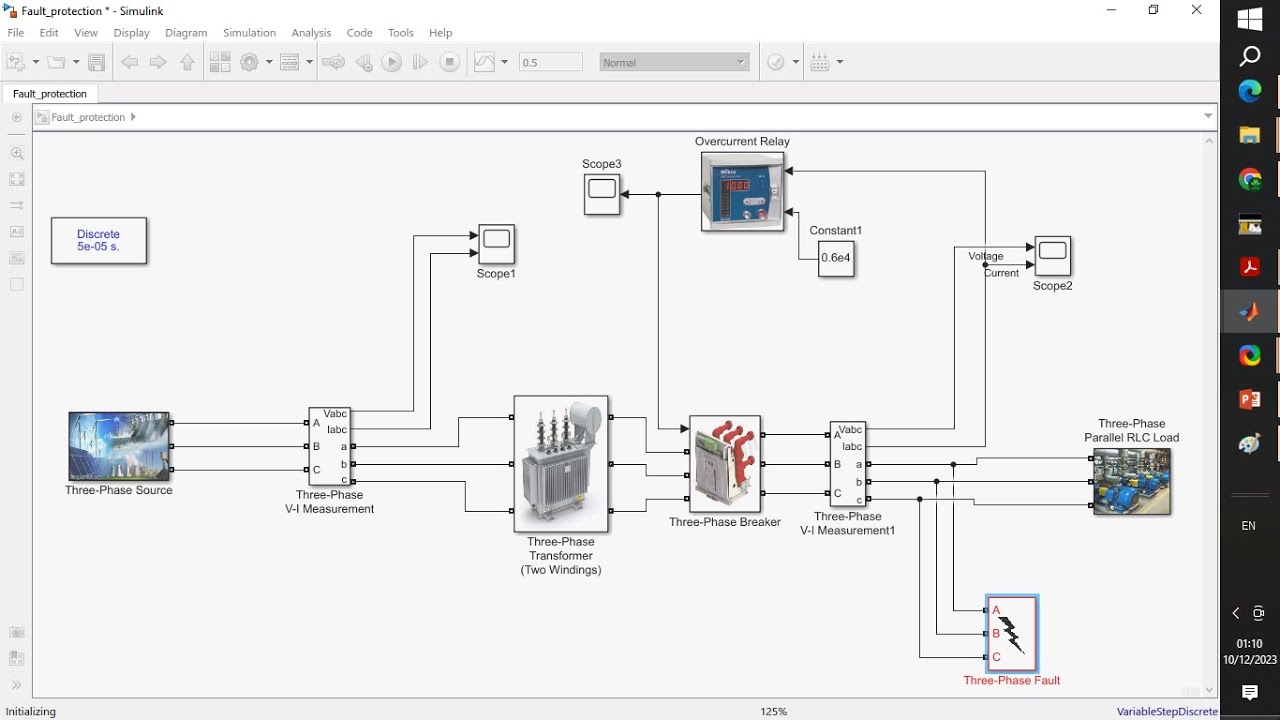 Fault Analysis Using Overcurrent Relay Protection In Matlab Simulink In Power System Lights