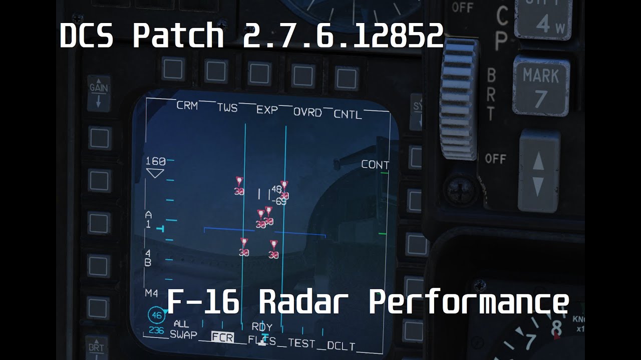 F 16 Radar Performance Correction Dcs Patch 2 7 6 12852 Youtube