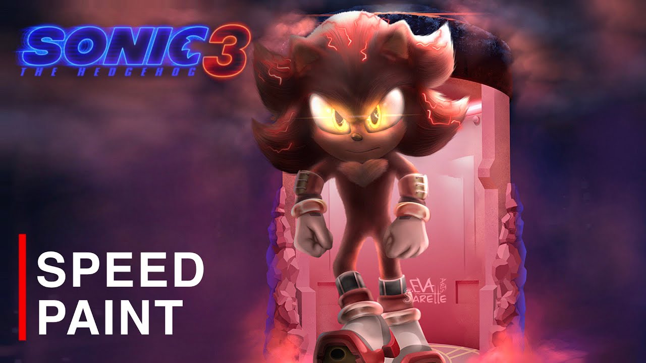 Shadow Sonic Movie 3 Speedpaint Youtube