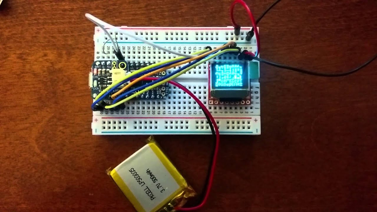 Sparkfun Micro Oled Breakout Demo Youtube