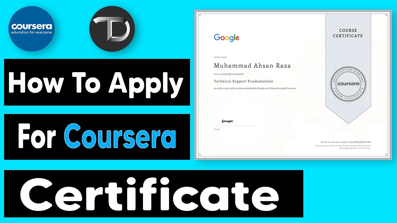 How To Apply For Course Certificate From Coursera Get Professional