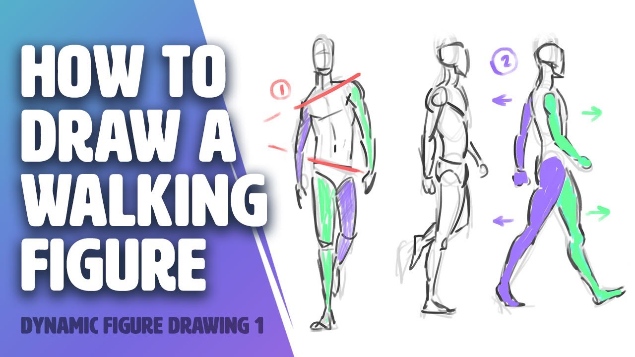 How To Draw A Walking Figure Dynamic Figure Drawing 1 Youtube