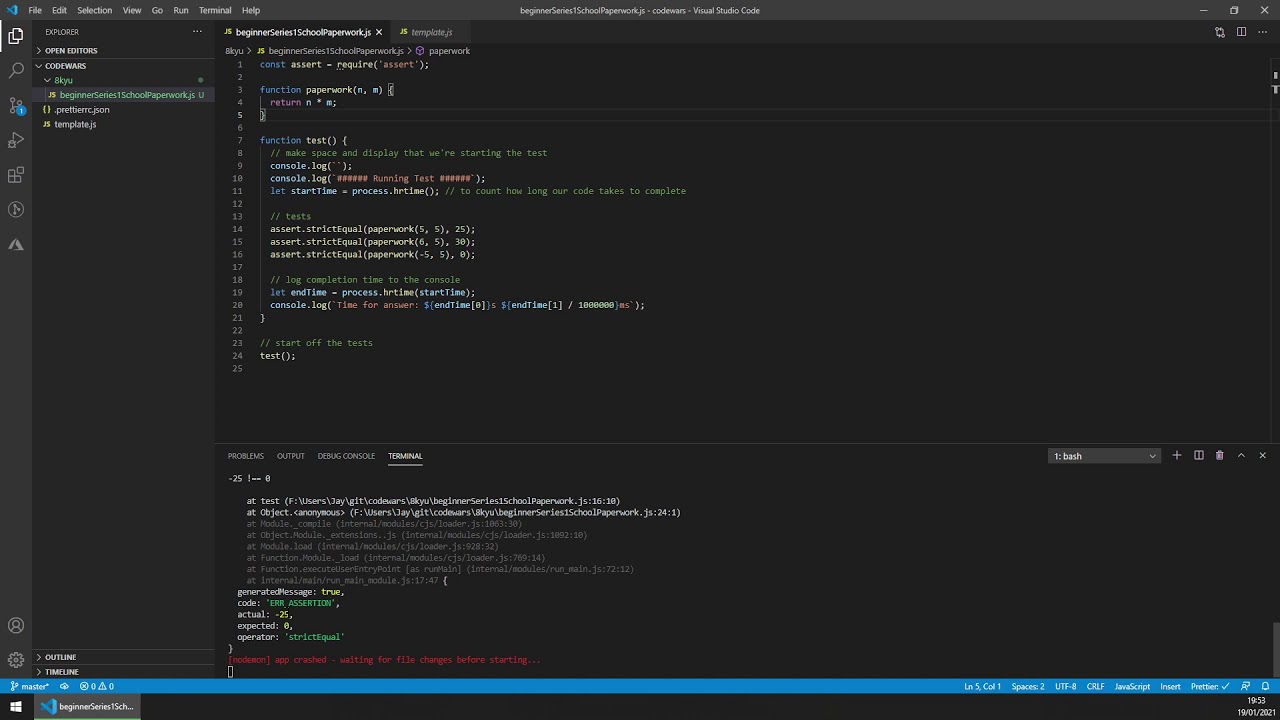 How To Solve An 8 Kyu Codewars Challenge In Javascript Youtube