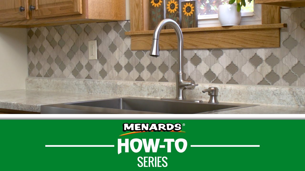 How To Install Backsplash Tile Menards Kitchen Remodel Youtube
