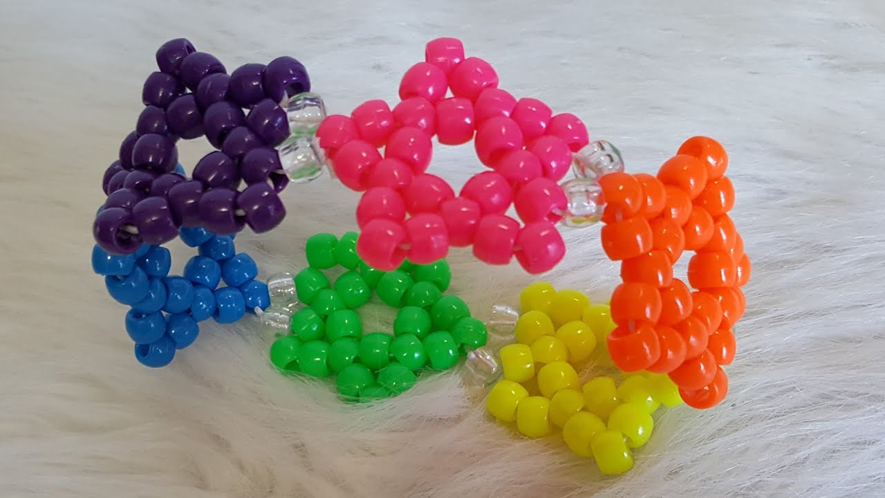 Rainbow Star Kandi Cuff Tutorial Youtube