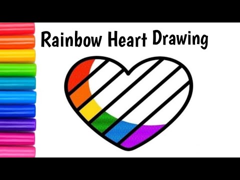 How To Draw A Heart Step By Step рџ Rainbow Heart Drawing Easy Drawing