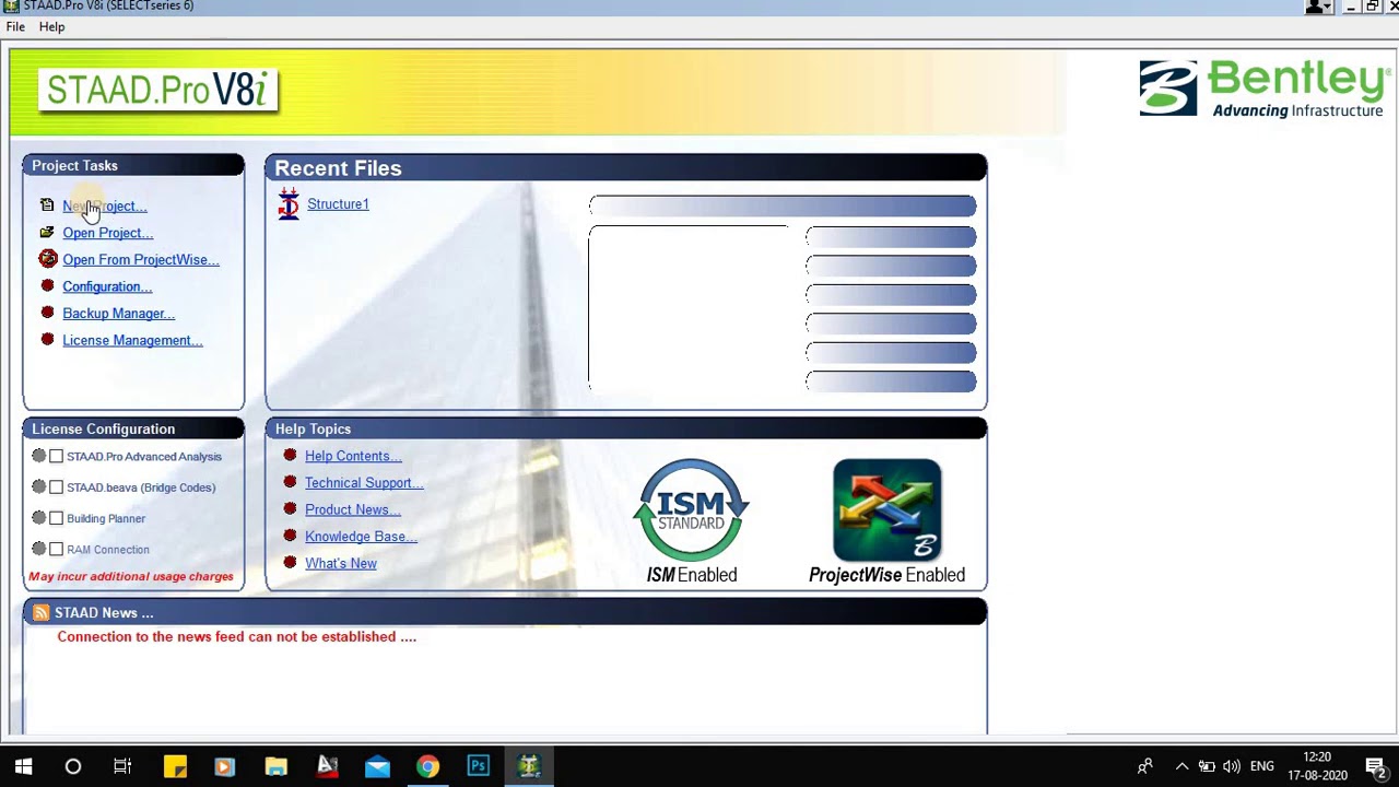 Staad Pro 01 User Interface Youtube