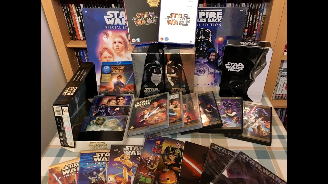 My Star Wars Blu Ray Dvd Vhs Vcd And Laserdisc Collection May 4th