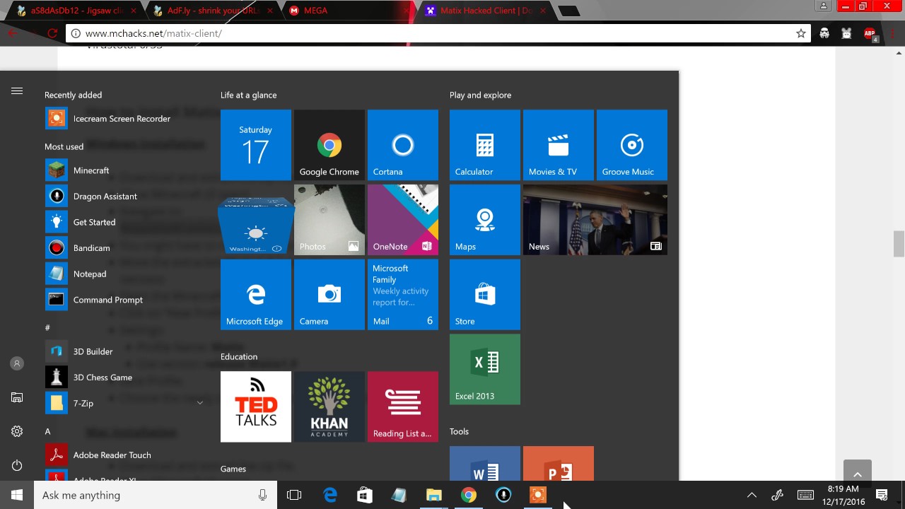 Windows 10 Edition Minecraft Hacked Client Aviationzolp