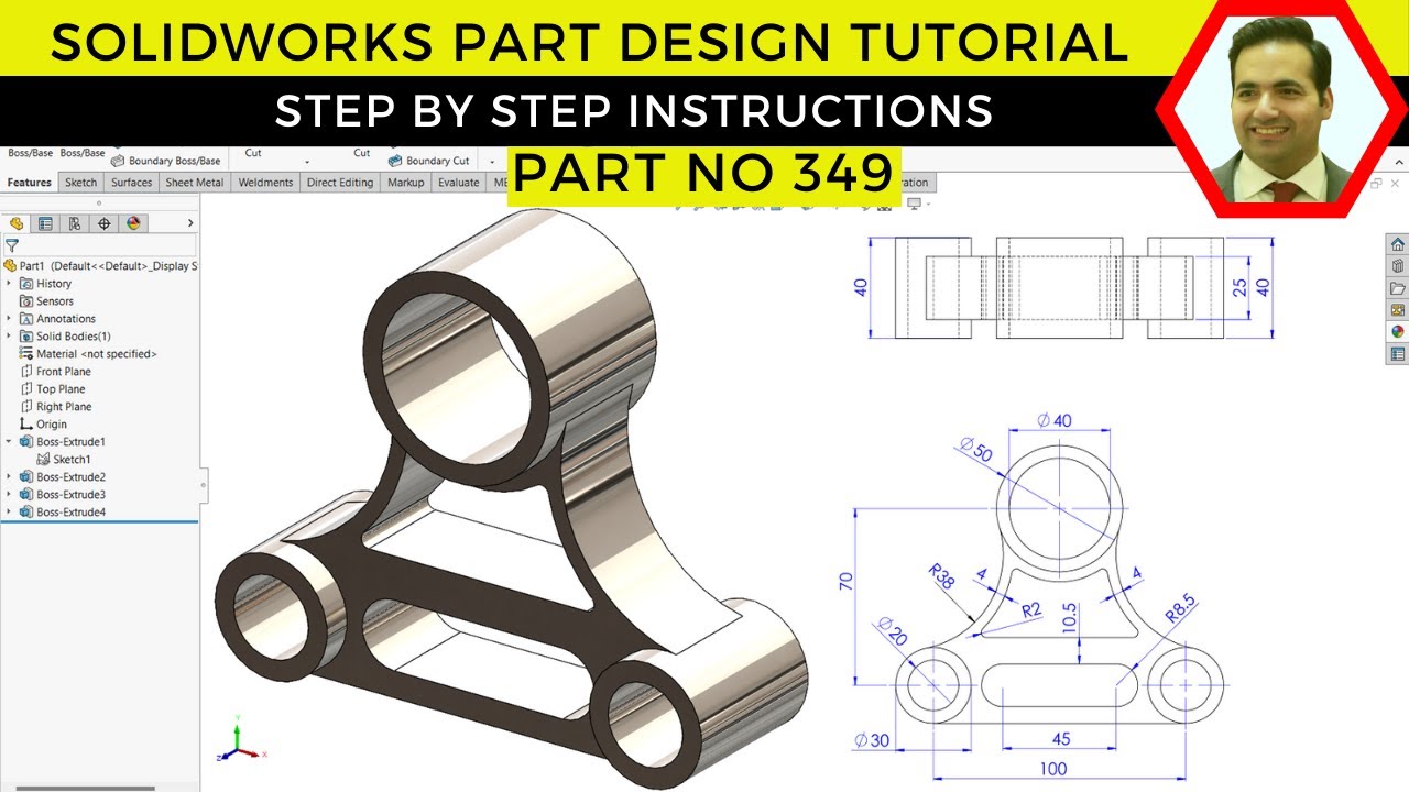 Solidworks Part Design Tutorial Step By Step Guide For Beginners