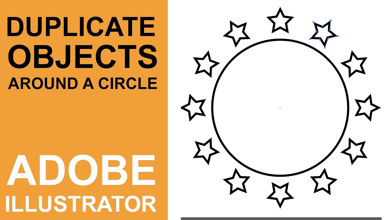 How To Duplicate Objects Around A Circle Adobe Illustrator Tutorial