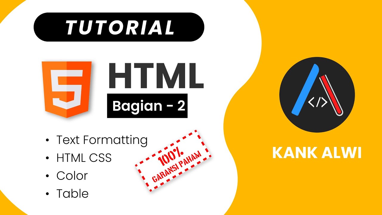 Tutorial Html Part 2 Youtube