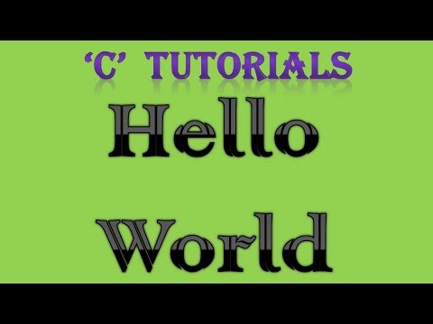 C Programming Tutorial 1 Hello World Youtube
