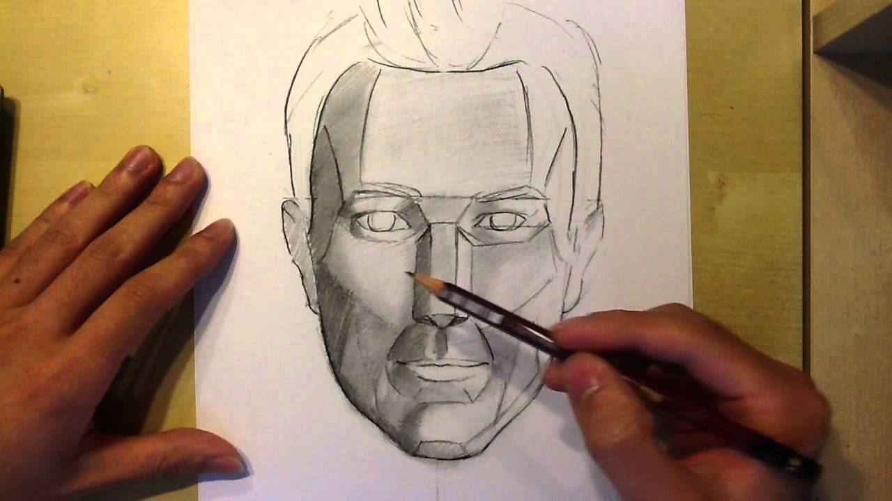 How To Draw A Realistic Face And Shade