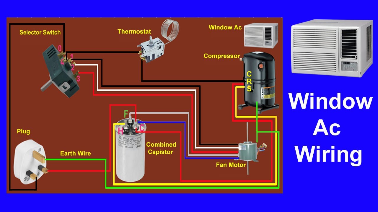Window Ac Complete Wiring Connection Window Air Conditioner Wiring