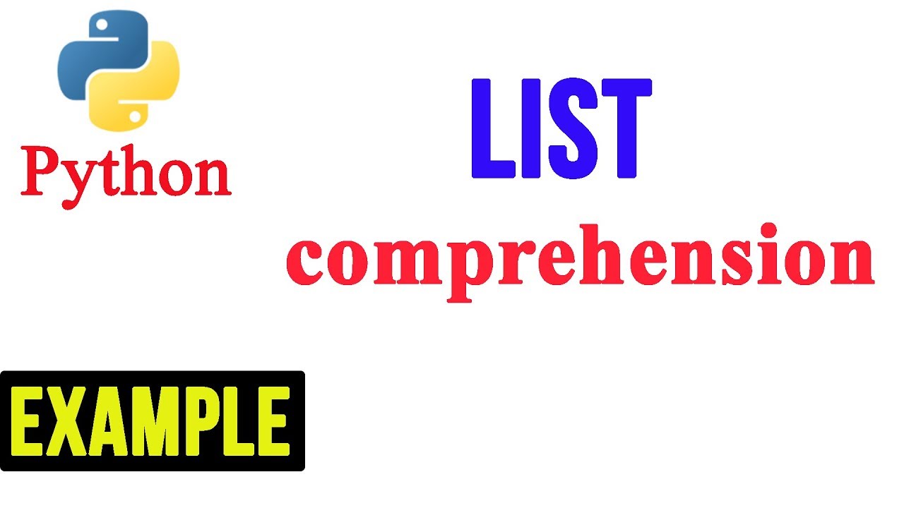 List Comprehension In Python Programming Example Youtube