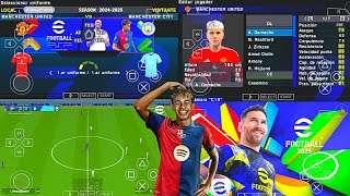 Efootball Pes 2025 Ppsspp Iso No Textures No Save Data New Kits 2024 25 ...
