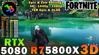 Fortnite Performance Mode Rtx 5090 R7 9800x3d 4k 1440p 1080p Max Low