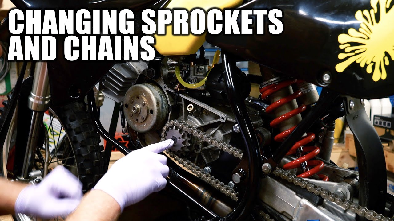 Changing Sprockets And Chain Length Derbi Suzuki Dirt Moped Youtube