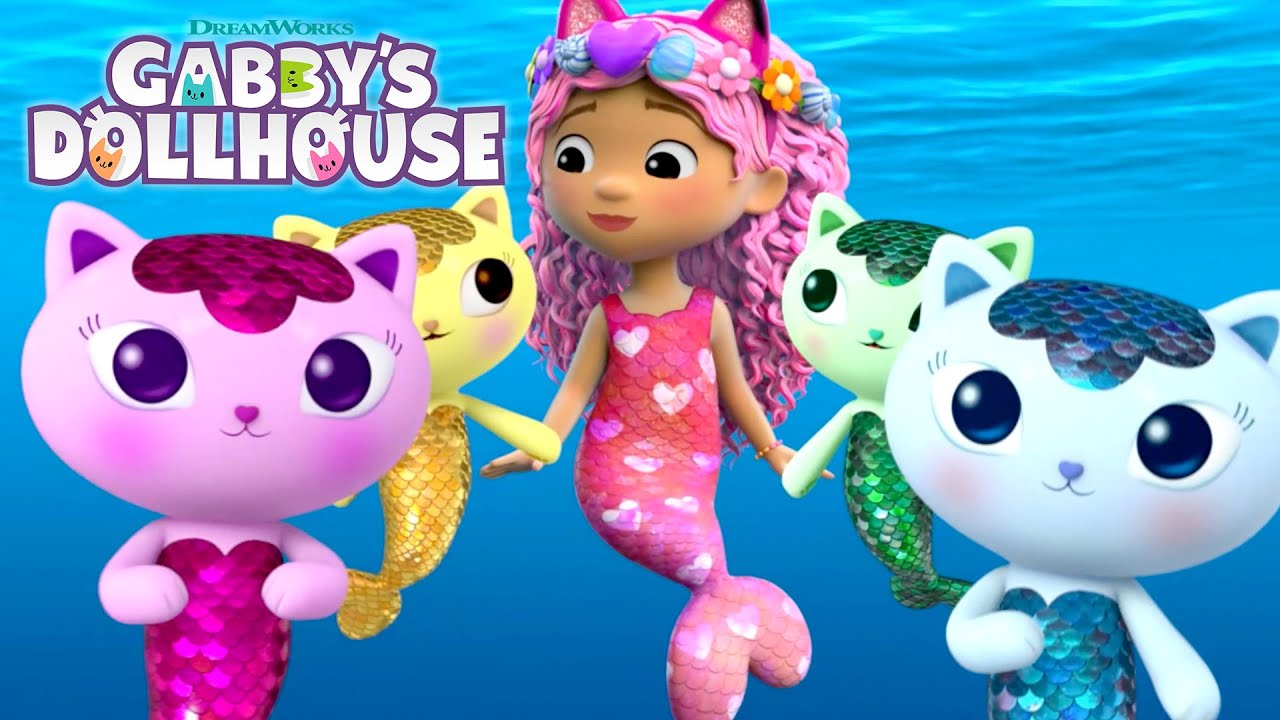 Best Mermaid Moments With Mercat Gabby рџ њвђќв ђпёџ Gabby S Dollhouse Youtube