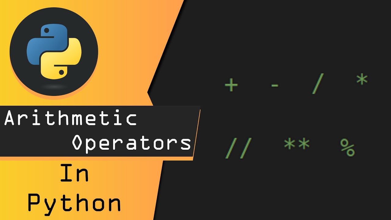 Python Arithmetic Operators Youtube