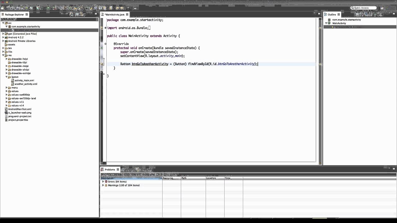 Android Tutorial Intent And Startactivity Youtube