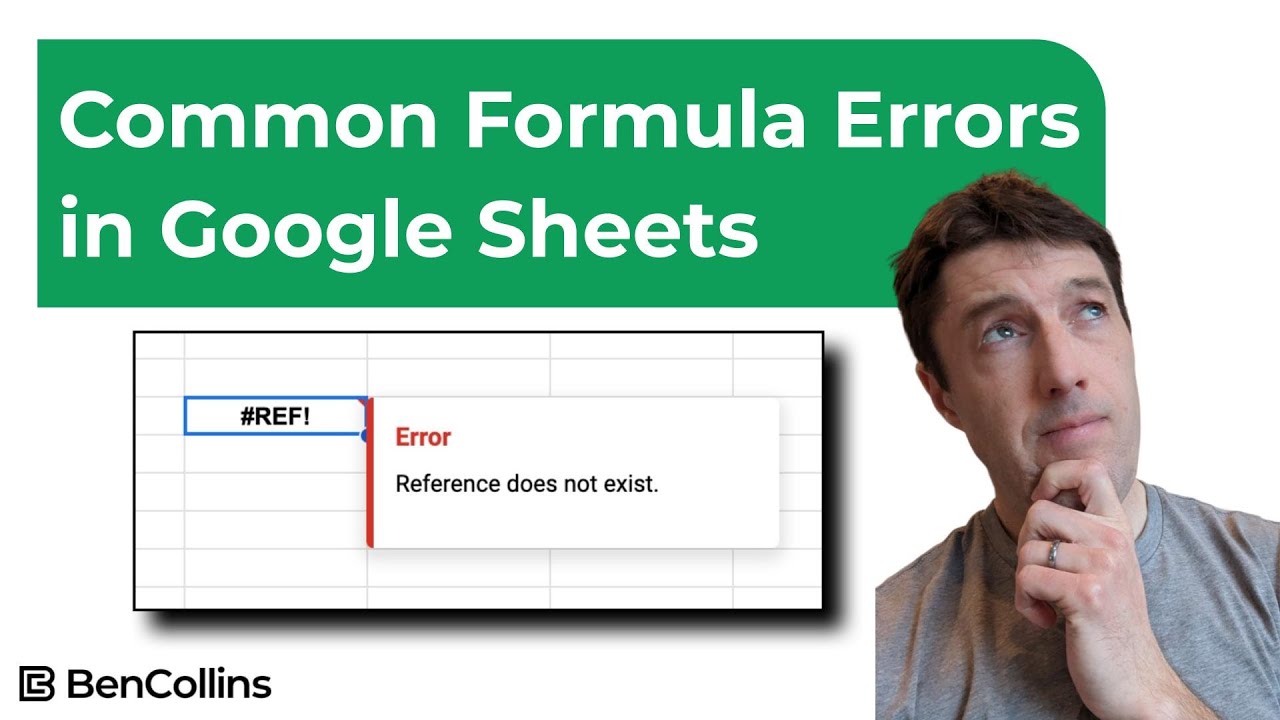 Common Formula Errors In Google Sheets And How To Fix Them Youtube