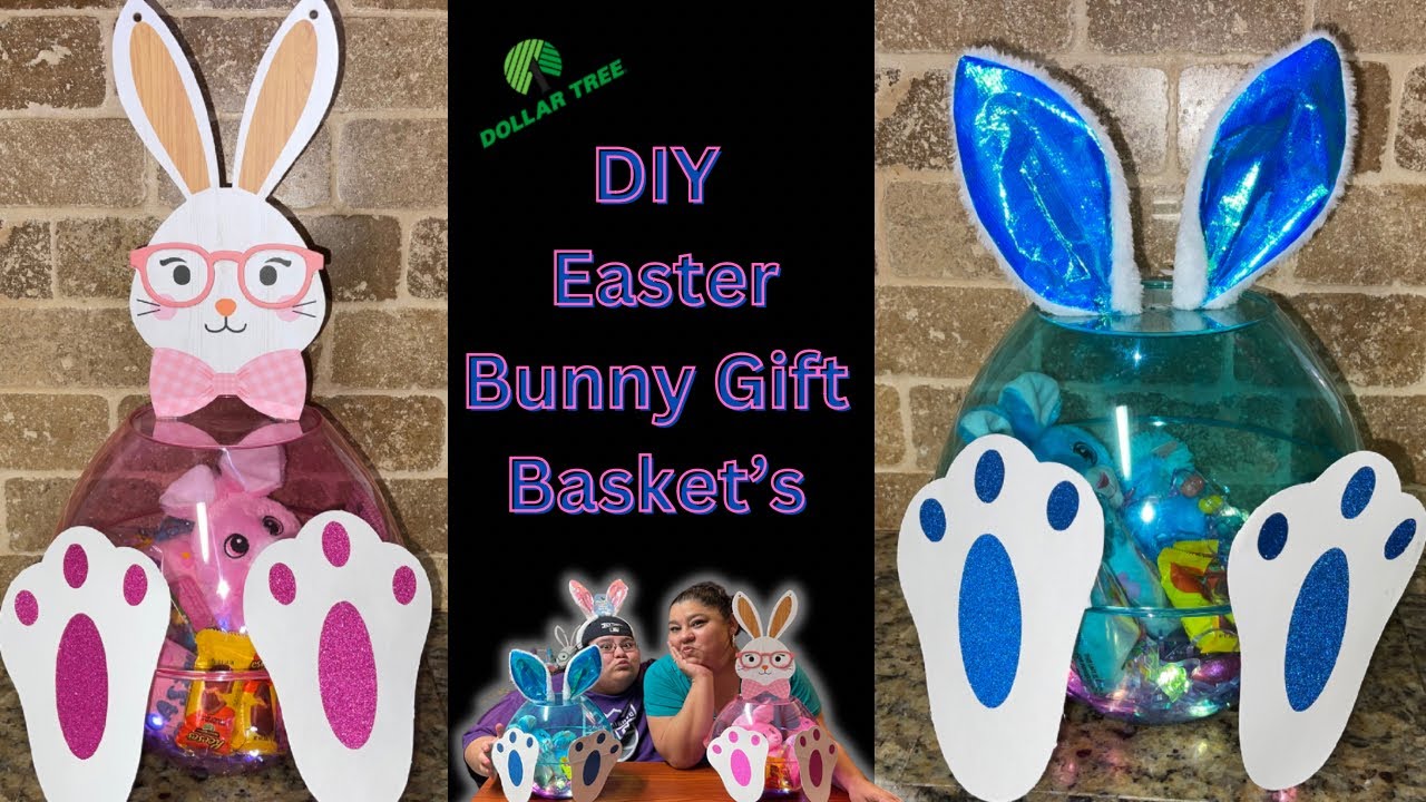 Diy Easter Bunny Gift Basket Dollar Tree Diy Youtube
