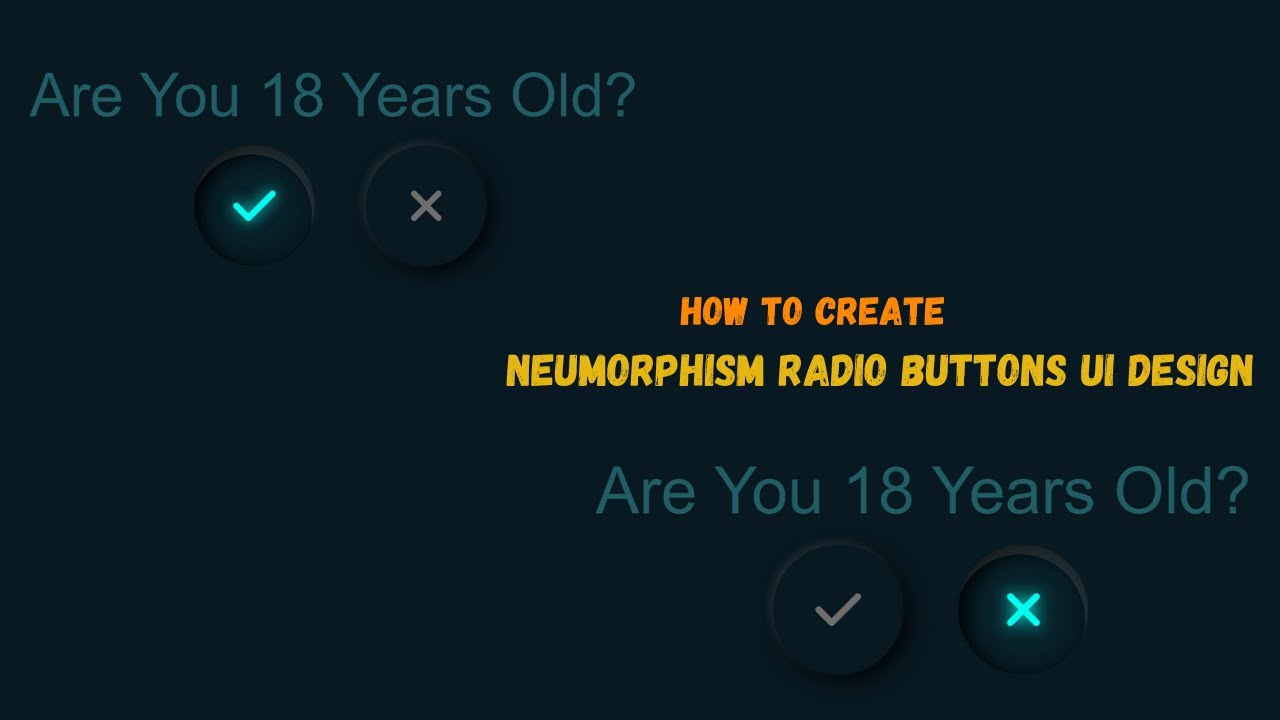 How To Create Css Neumorphism Radio Buttons Ui Design Css3 Custom