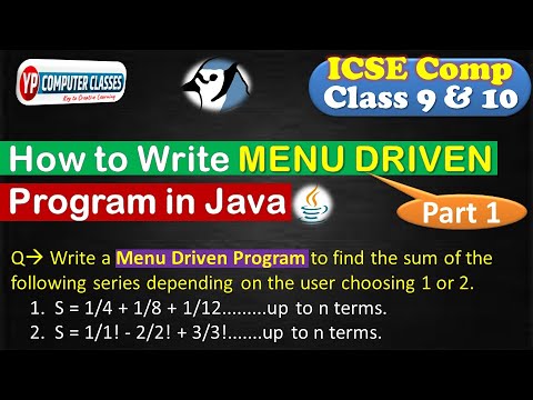 Menu Driven Program Java Switch Program In Java For Section B
