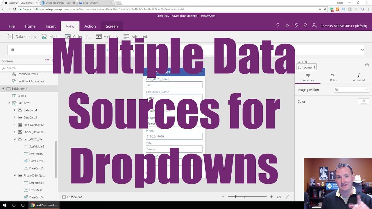 Powerapps Multiple Data Sources Youtube