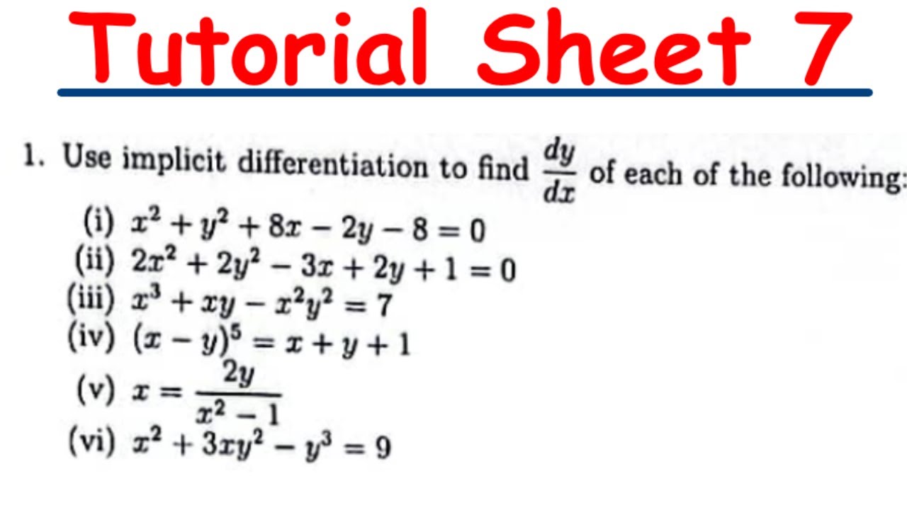 Implicit Differentiation Youtube
