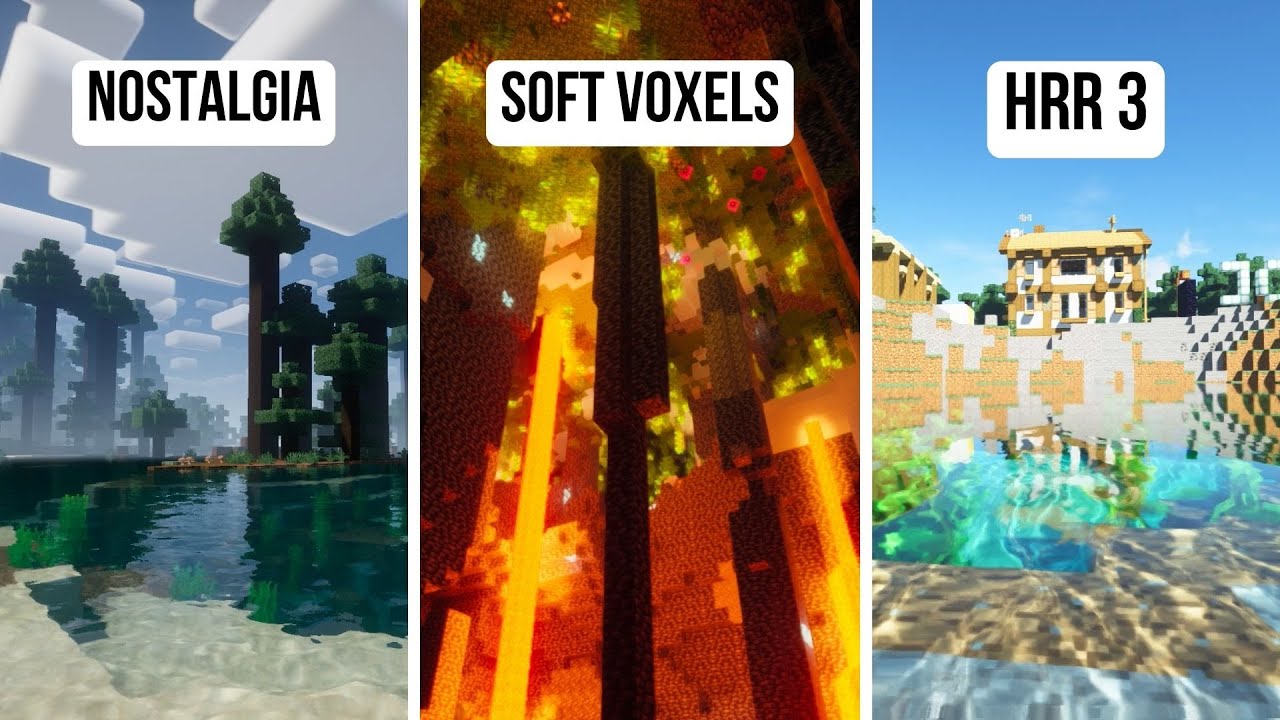 Nostalgia Vs Soft Voxels Lite Vs Seus Ptgi Hrr 3 Shaders Comparison