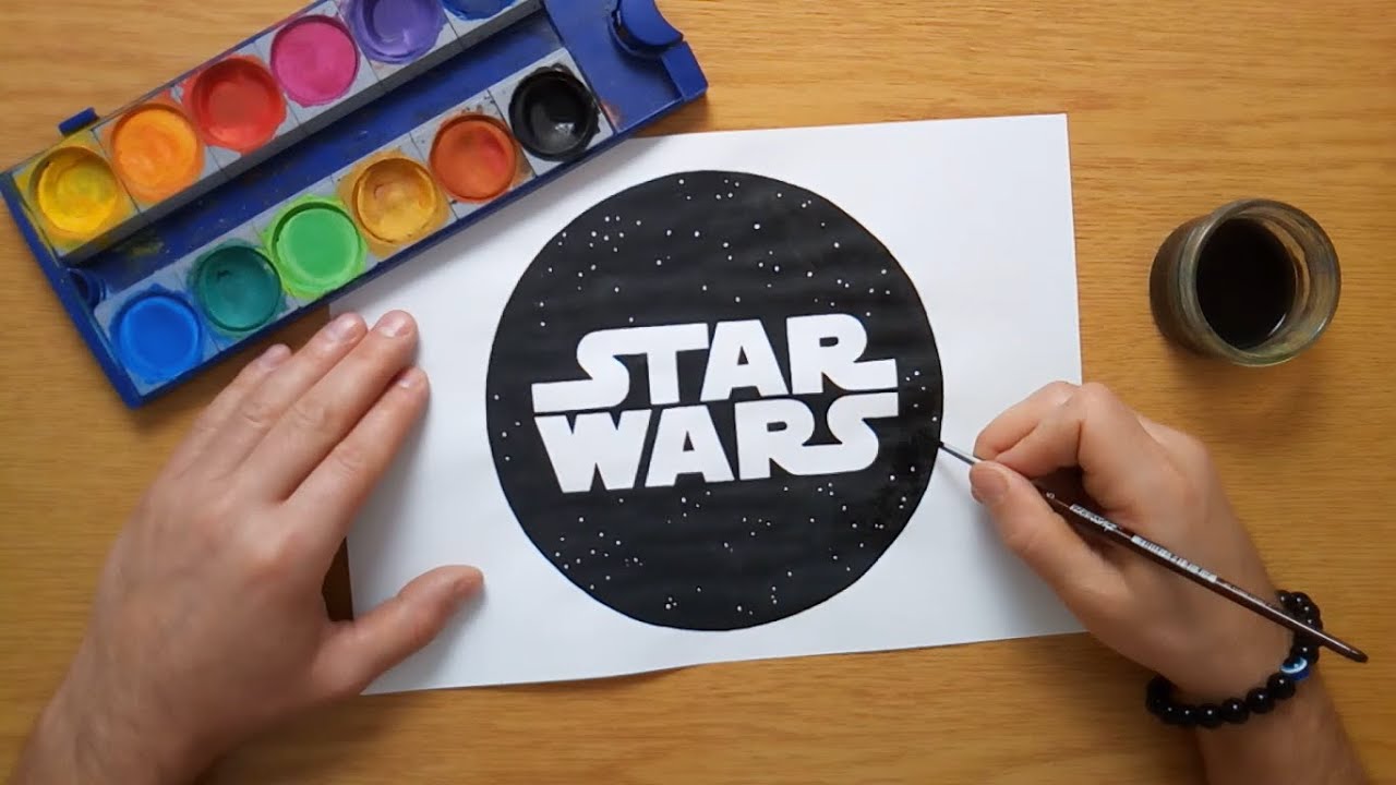 How To Draw A Star Wars Logo Youtube