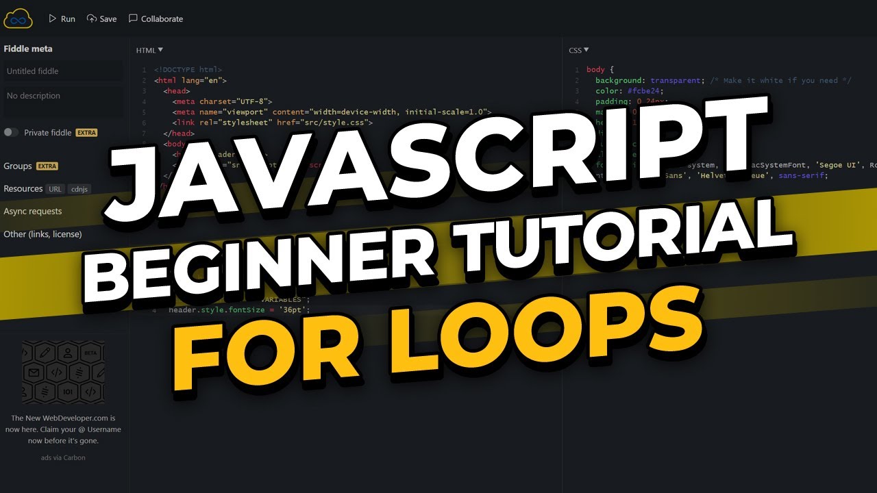 Javascript For Loop Tutorial Youtube