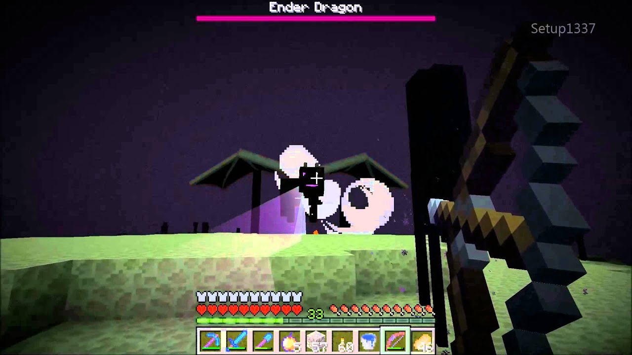Minecraft Hardcore Mode Killing The Enderdragon 22 Endermen In A