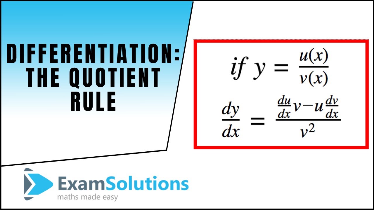 Differentiation Maths Rules
