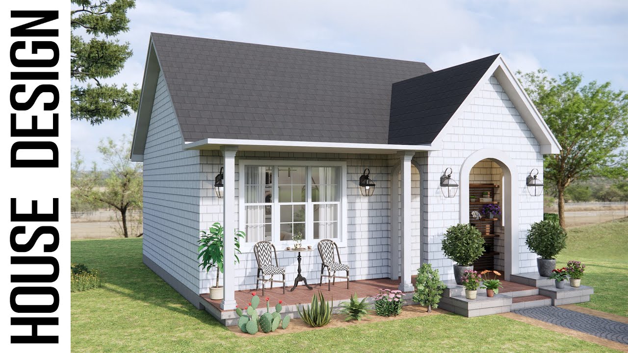 Stunning Cottage Small House Design 7x8 Meters 23x26 Ft 1 Bedroom